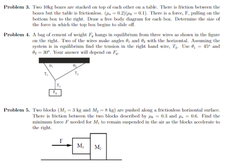 Solved: Two 10kg Boxes Are Stacked On Top Of Each Other On... | Chegg.com