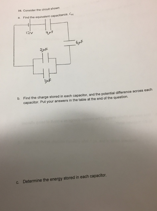 Solved 10. Consider the circuit shown a. Find the equivalent | Chegg.com