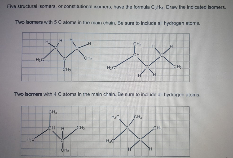 Solved Five structural isomers, or constitutional isomers, | Chegg.com
