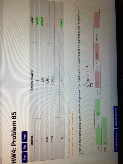 Solved Find the first five partial sums of the following | Chegg.com