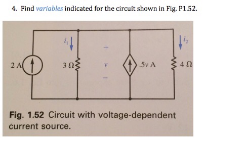 Solved Find variables indicated for the circuit shown in | Chegg.com