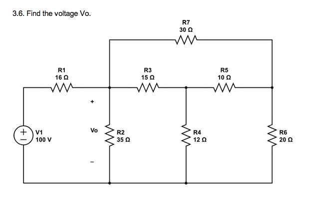 Solved Find the voltage Vo. | Chegg.com