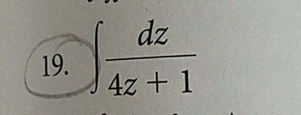 Solved dz 4z 1 19 | Chegg.com