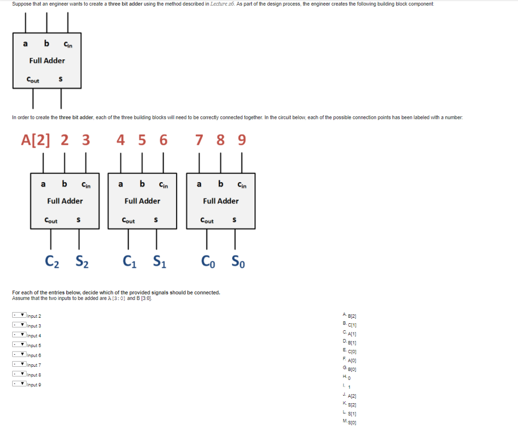 Solved Suppose that an engineer wants to create a three bit | Chegg.com