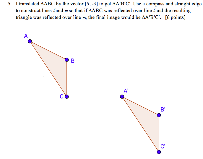 Use a compass and straight edge to construct lines l | Chegg.com