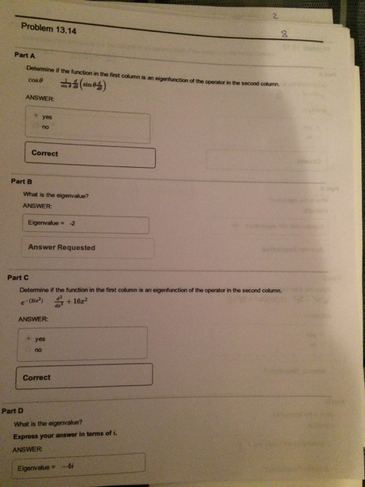 Solved Determine if the function in the first column is an | Chegg.com