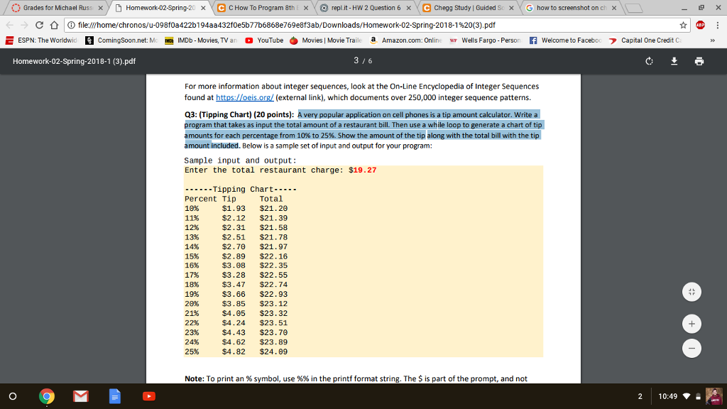 Solved A very popular application on cell phones is a tip | Chegg.com
