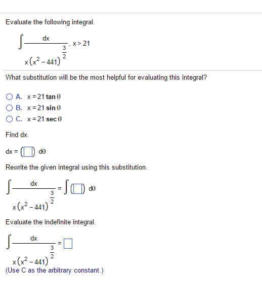 Solved Evaluate the following integral. integral dx/x(x^2 - | Chegg.com