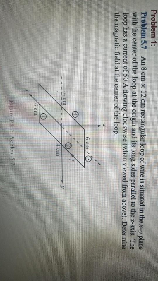 Solved Problem 1: Problem 5.7 An 8 cm x 12 cm rectangular | Chegg.com