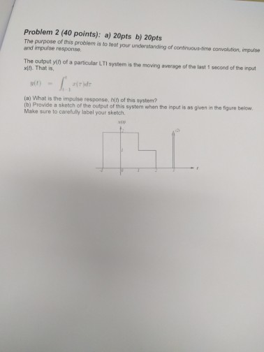 Solved Problem 2 (40 points): a) 20pts by 20pts The purpose | Chegg.com