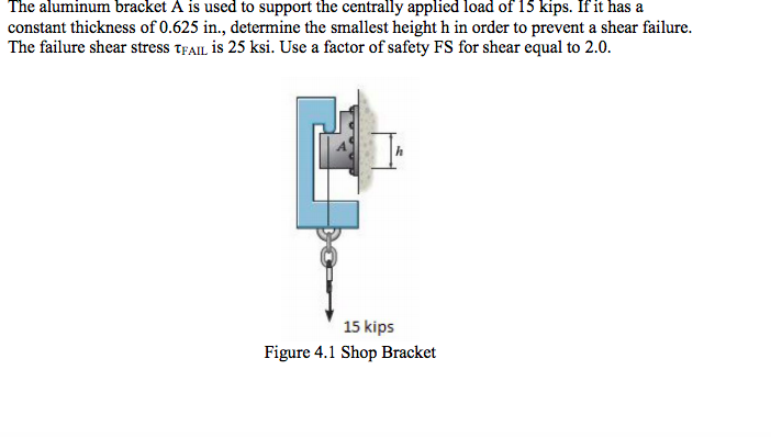 Solved The aluminum bracket A is used to support the | Chegg.com