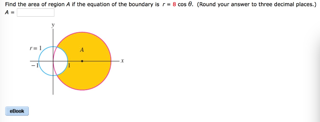Solved Find the area of region A if the equation of the | Chegg.com