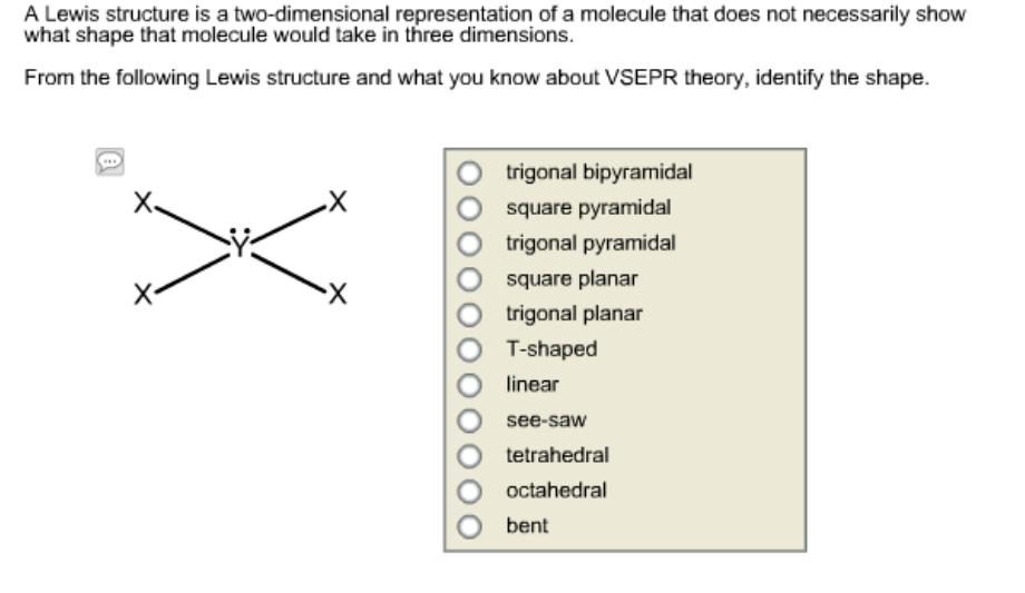 Solved A Lewis structure is a two-dimensional representation | Chegg.com