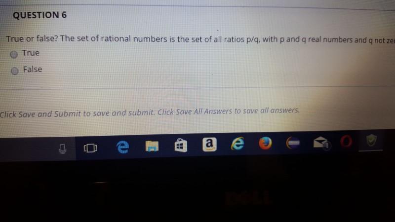 Solved QUESTION 6 True or false? The set of rational numbers | Chegg.com
