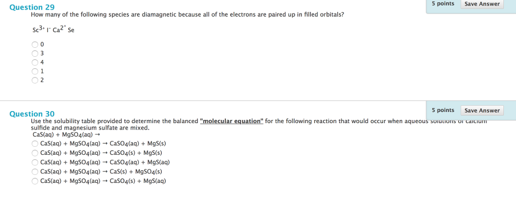 Solved 5 points Save Answer Question 29 How many of the | Chegg.com Solved 5 points Save Answer Question 29 How many of the | Chegg.com