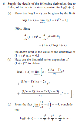 Supply the details of the following derivation, due | Chegg.com