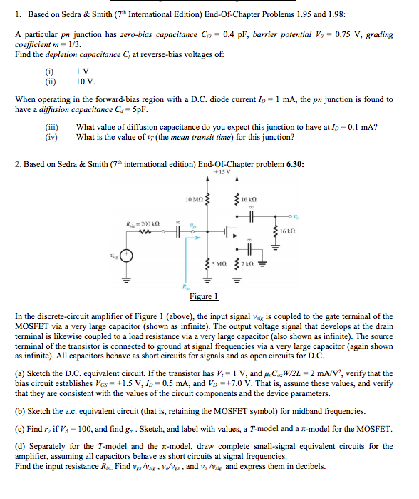 Solved Based on Sedra & Smith (7^th International Edition) | Chegg.com