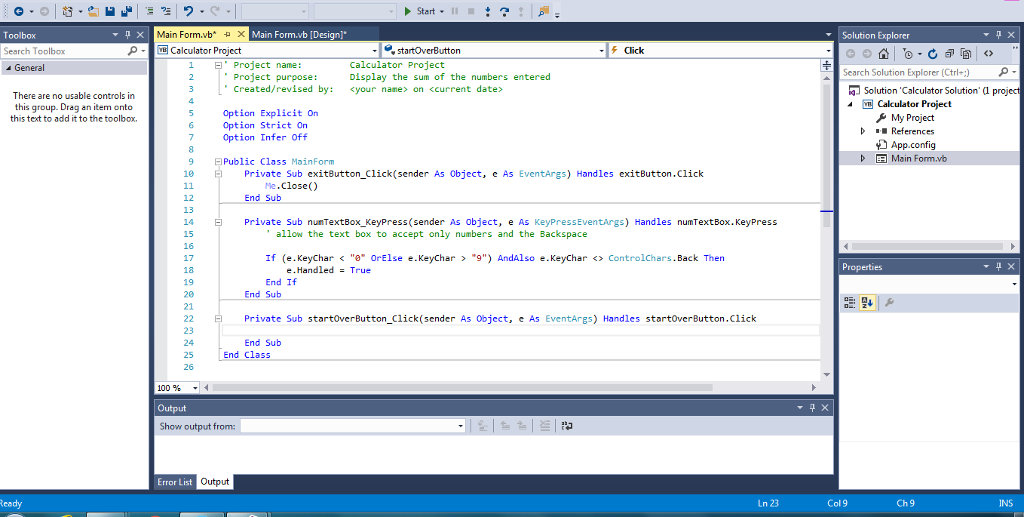 Solved Unzip and open the Calculator Solution\Calculator | Chegg.com