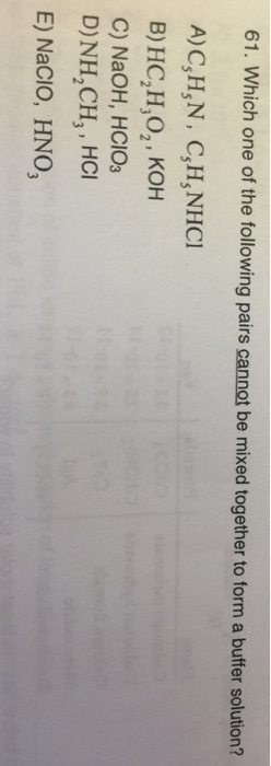 Solved Which one of the following pairs cannot be mixed | Chegg.com