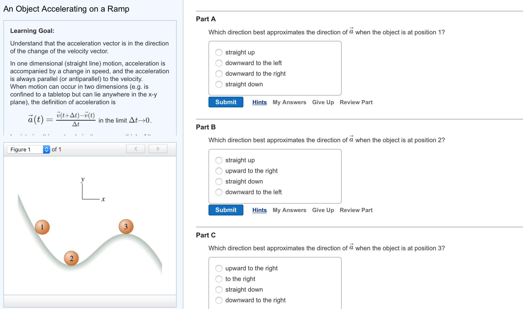 Solved An Object Accelerating on a Ramp Learning Goal: | Chegg.com