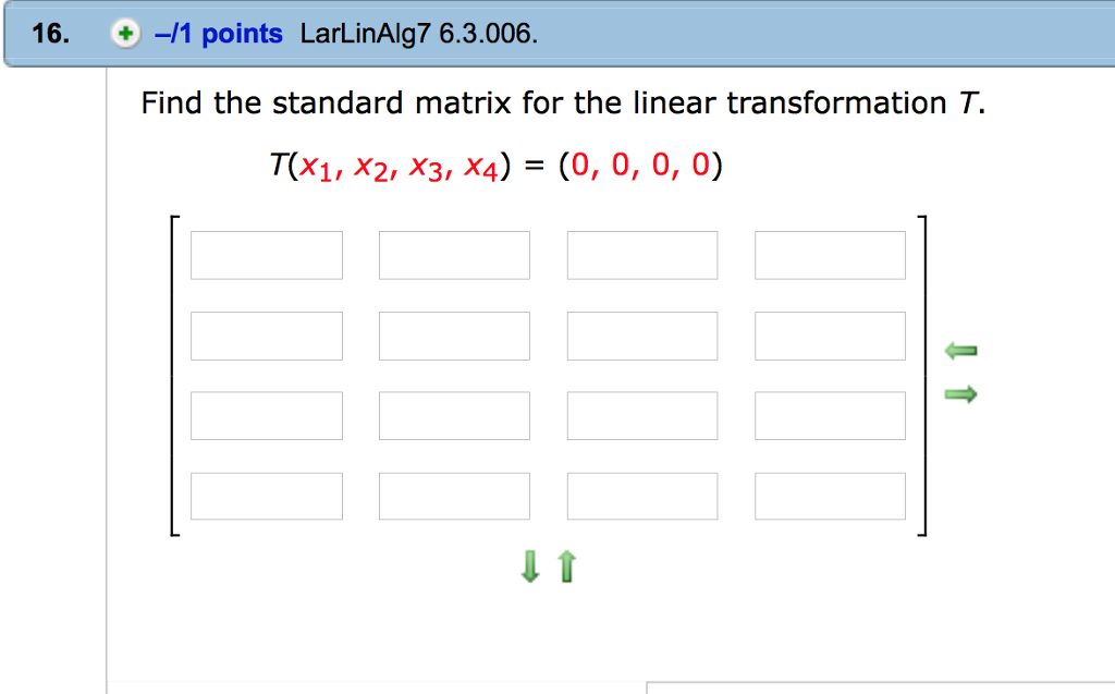 Solved 16. -/1 points LarLinAlg7 6.3.006. Find the standard | Chegg.com