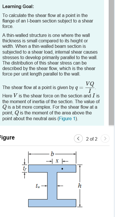 Solved Learning Goal To calculate the shear flow at a point | Chegg.com