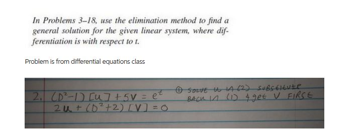 Solved In Problems 3-18, use the elimination method to find | Chegg.com