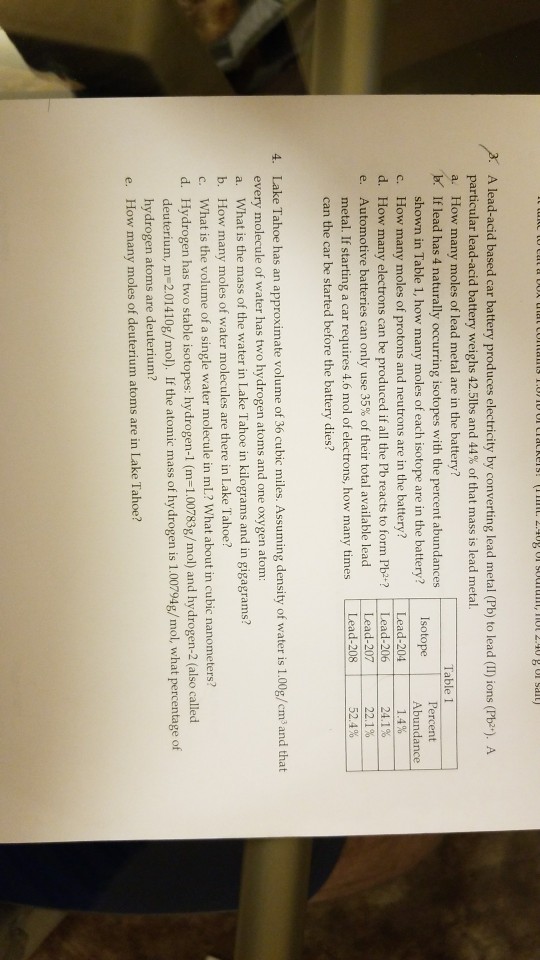 Solved A lead-acid based car battery produces electricity by | Chegg.com