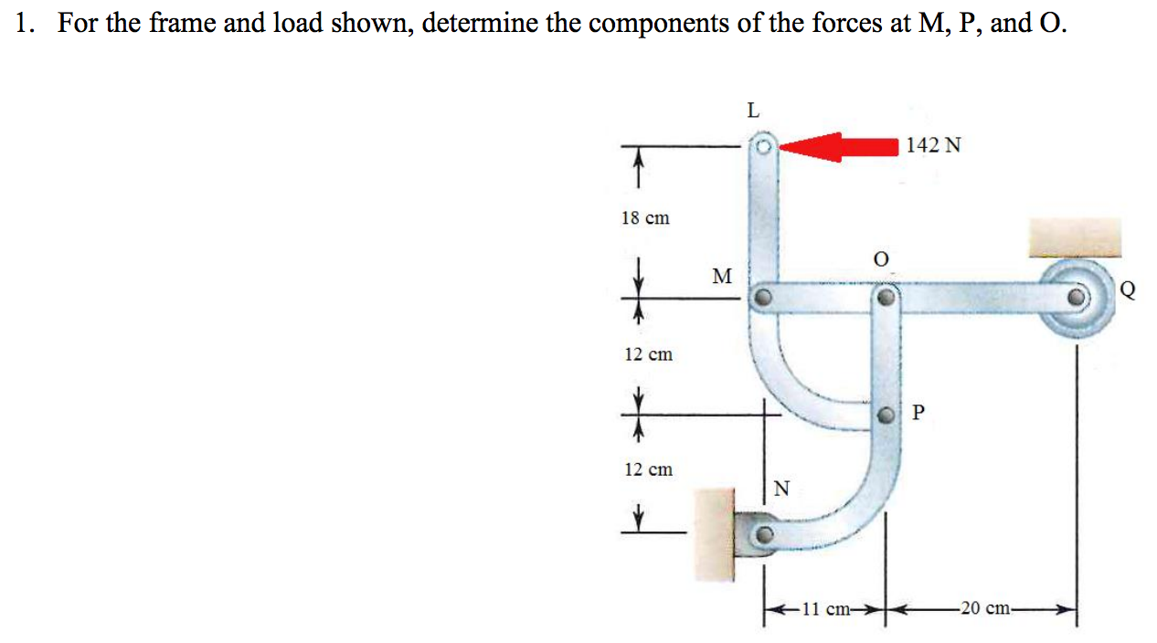 Solved For the frame and load shown, determine the | Chegg.com