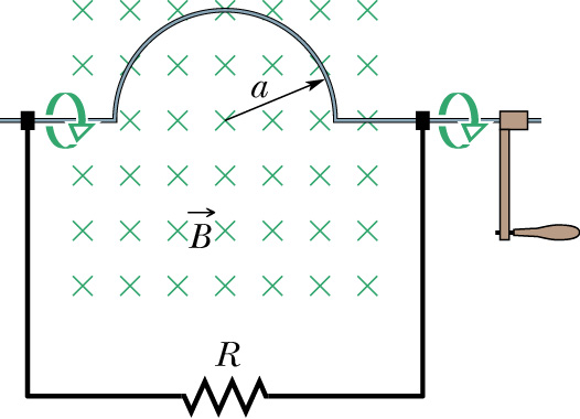 Solved: A Stiff Metal Wire Is Bent Into A Semicircle Of Ra... | Chegg.com