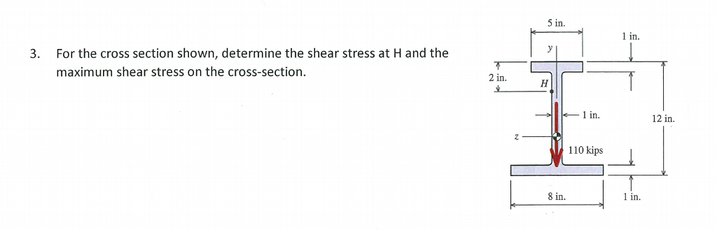 Solved For the cross section shown, determine the shear | Chegg.com