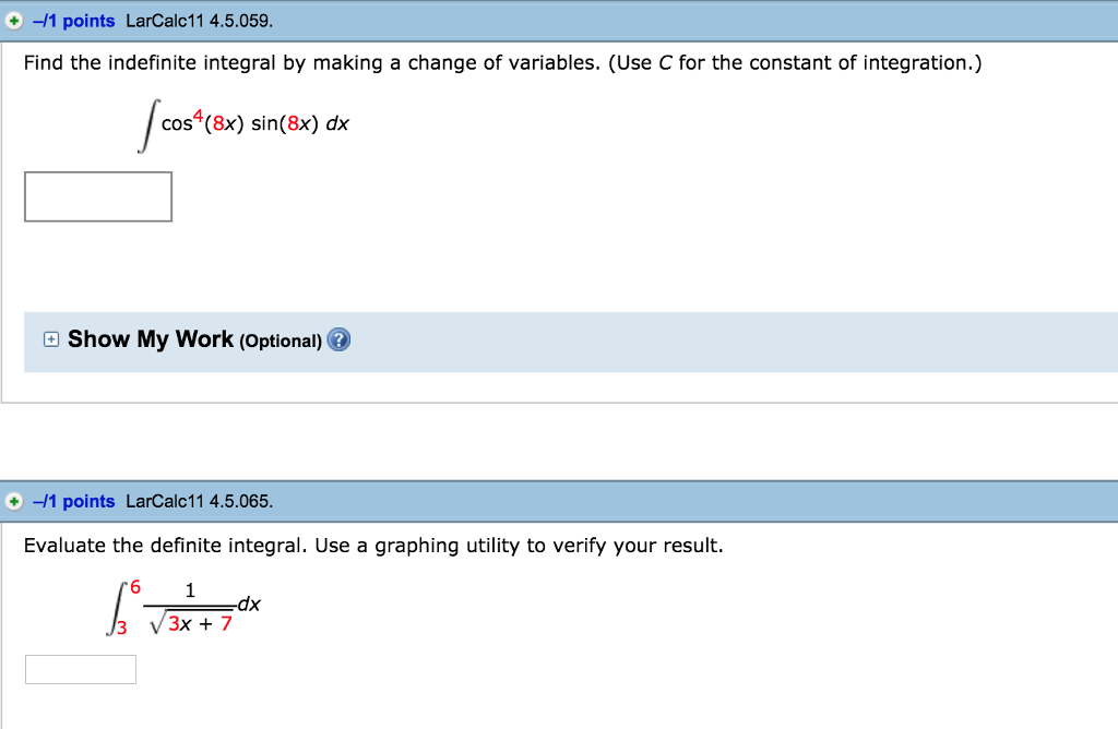 Solved Find the indefinite integral by making a change of | Chegg.com