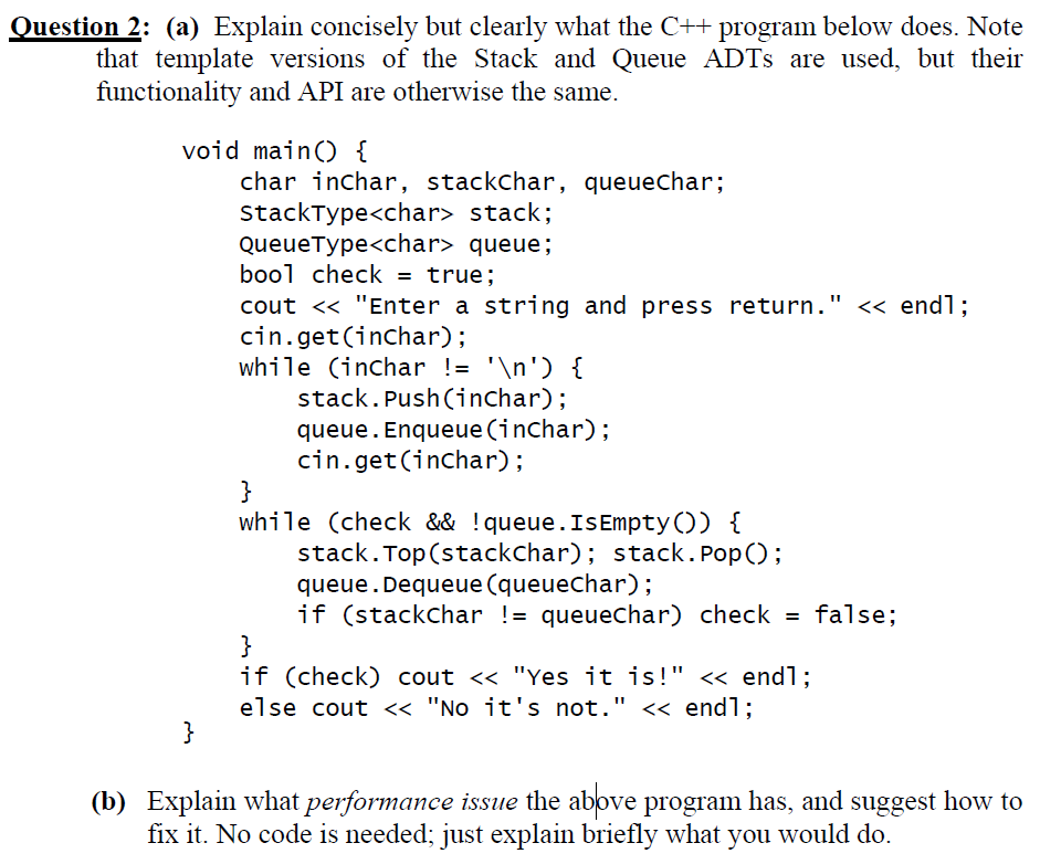 Solved Explain concisely but clearly what the C++ program | Chegg.com