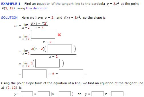 Solved EXAMPLE 1 Find an equation of the tangent line to the | Chegg.com