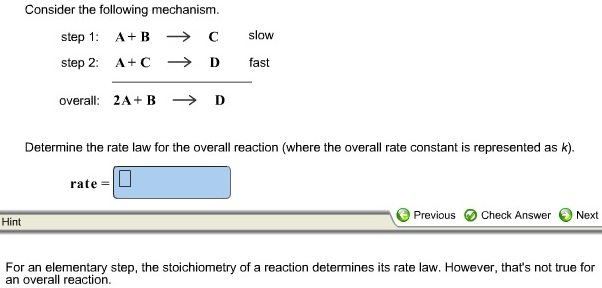 Solved Consider the following mechanism. Determine the rate | Chegg.com