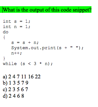 Solved What is the output of the code snippet below? int [ ] | Chegg.com