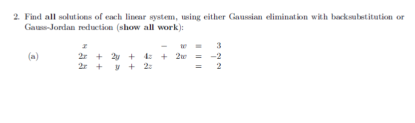 Solved Find all solutions of each linear system, using | Chegg.com