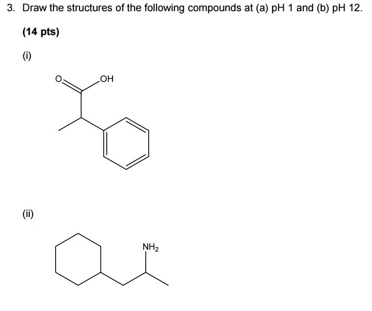 Solved 3. Draw the structures of the following compounds at | Chegg.com