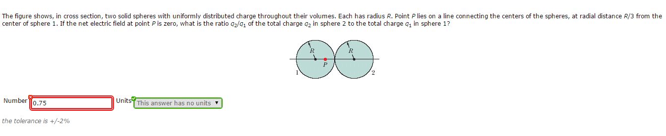 Solved The figure shows, in cross section, two solid spheres | Chegg.com