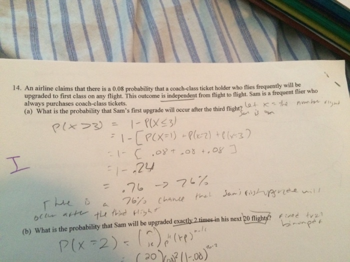 Solved Probability problem. Ignore the work already done. | Chegg.com