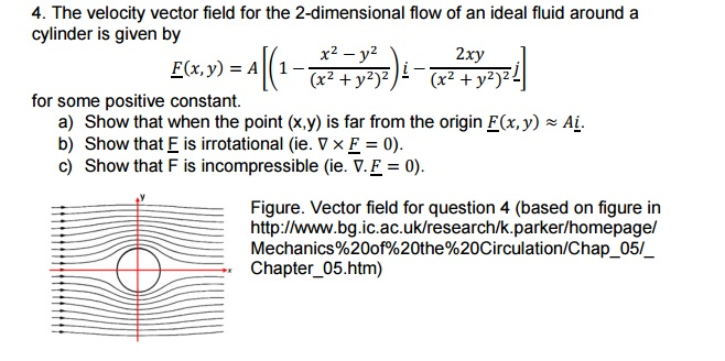 Solved The velocity vector field for the 2-dimensional flow | Chegg.com