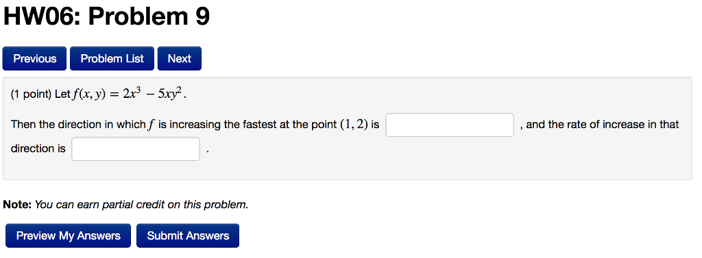 Solved HW06: Problem 9 Previous Problem List Next (1 point) | Chegg.com