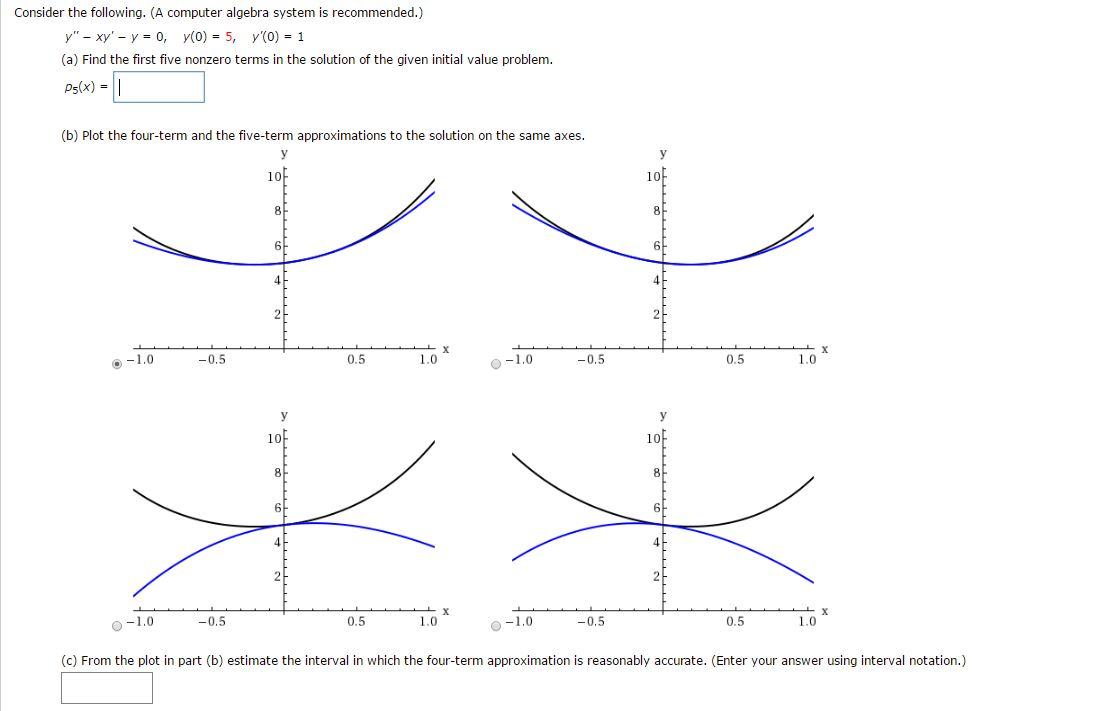 Solved Consider the following. (A computer algebra system is | Chegg.com