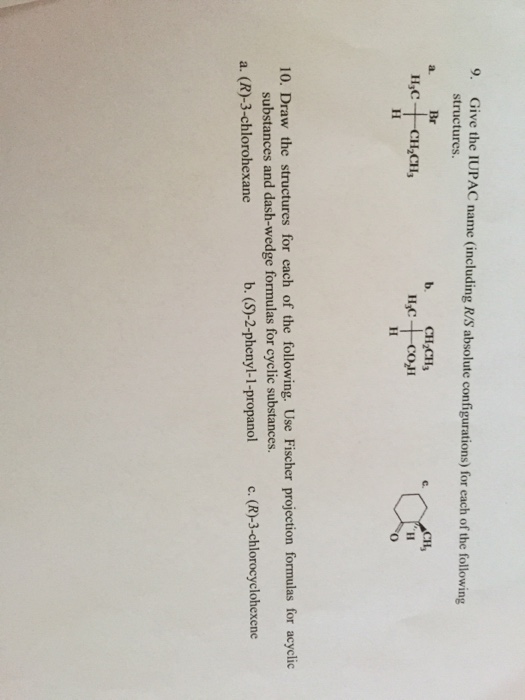Solved Give the IUPAC name (including R/S absolute | Chegg.com
