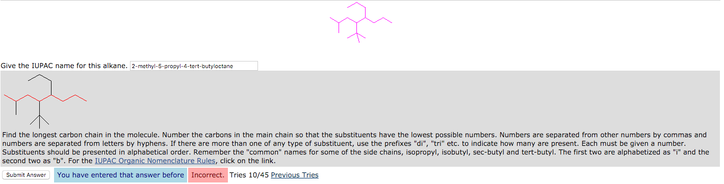 Solved Give the IUPAC name for this alkane. | Chegg.com