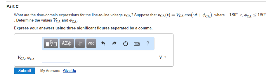 Solved Problem 11.9 Part A The time-domain expressions for | Chegg.com