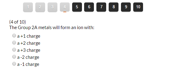 Solved The Group 2A metals will form an ion with: a + 1 | Chegg.com