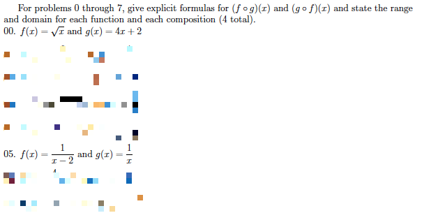 Solved For problems 0 through 7, give explicit formulas for | Chegg.com