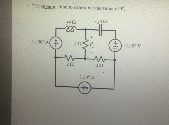 Solved Use superposition to determine the value of V_0. | Chegg.com