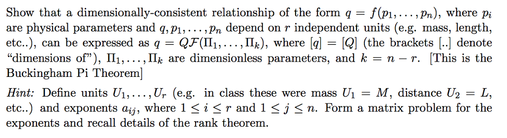 Solved Show that a dimensionally-consistent relationship of | Chegg.com